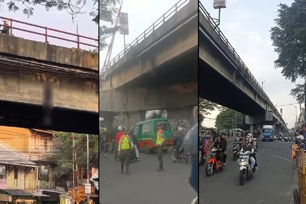 Viral Pria Tergantung Dengan Mata dan Mulut Dilakban di Flyover Cimindi ...